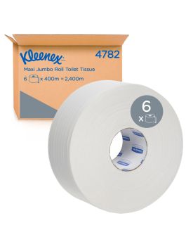 KLEENEX® Maxi Jumbo Roll Toilet Tissue (4782), Jumbo Roll, 6 Rolls ...
