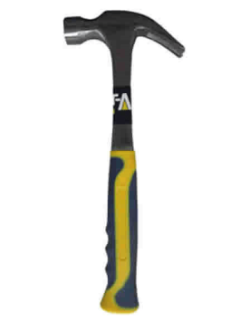 20oz Claw Hammer Metal Handle - Blue & Yellow Rubber Grip